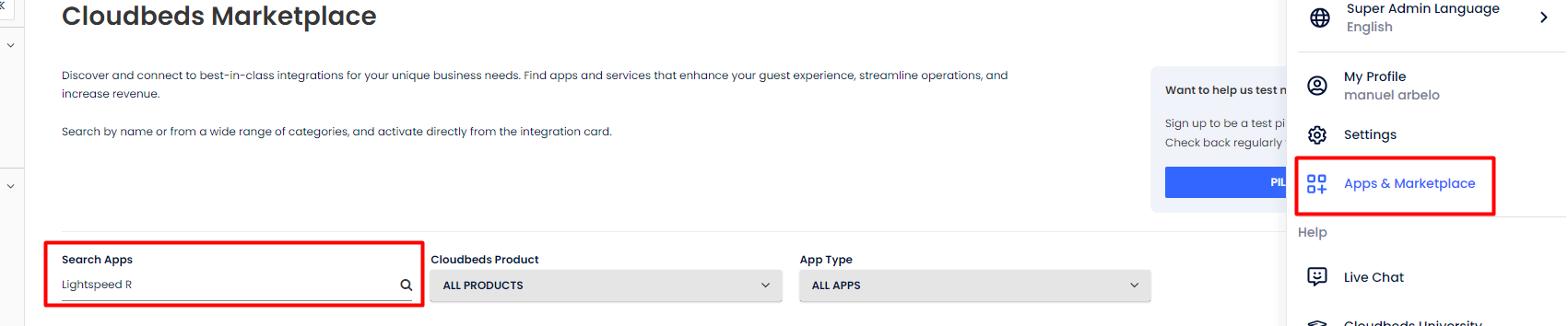 Cloudbeds Lightspeed R Series Integration